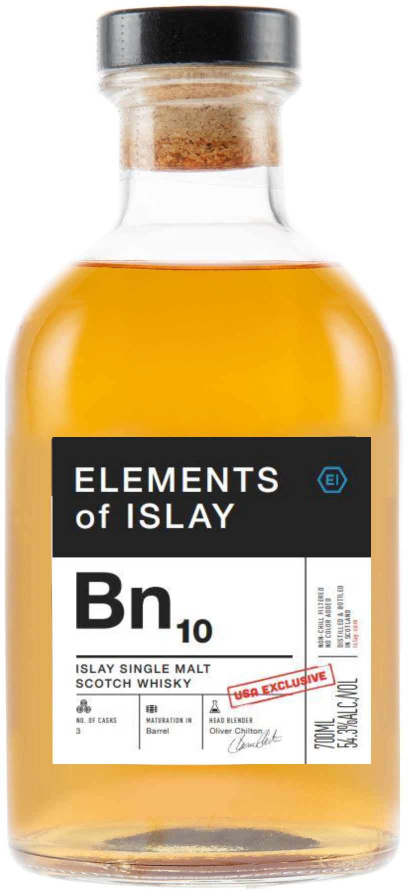 Elements of Islay BN10 Islay Single Malt Scotch Whisky 54.3% abv 700ml ...