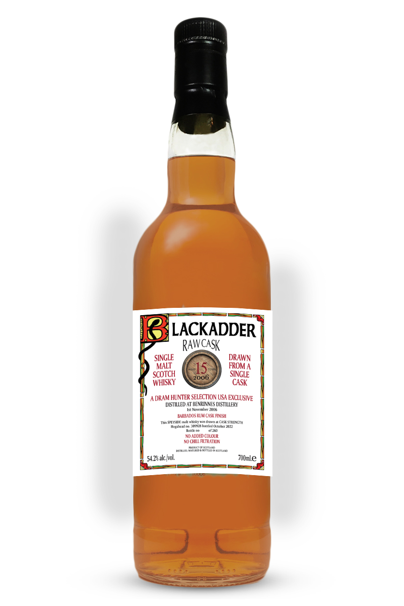 Blackadder – Raw Cask- BENRINNES BARBADOS Rum – 15YO – 700ml – 54.2% ...